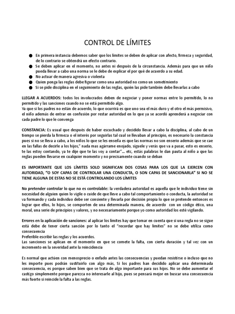 Control de Límites para Papas | PDF | Comportamiento | Moralidad