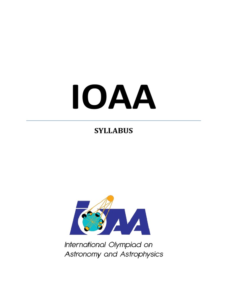 IOAA Astronomy and Astrophysics Syllabus | PDF | Stars | Sun