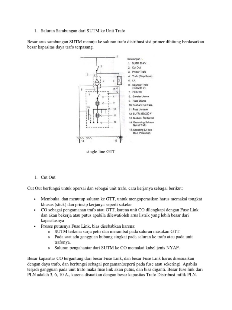 Saluran Sambungan Dari SUTM Ke Unit Trafo | PDF | Sains & Matematika ...