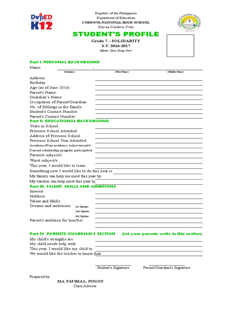 New Anecdotal and Student Profile Edelweiss | PDF | Classroom ...