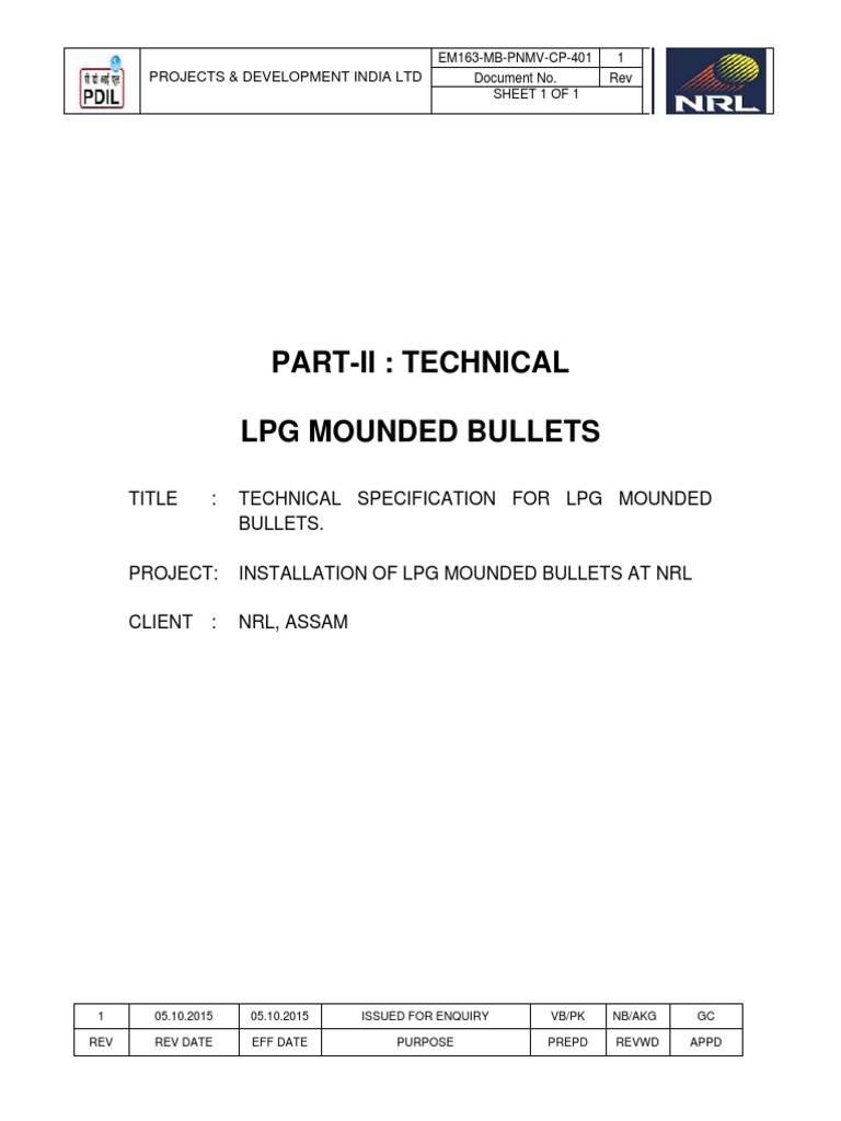 PDIL LPG Bullet PDF | PDF | Liquefied Petroleum Gas | Pipe (Fluid ...