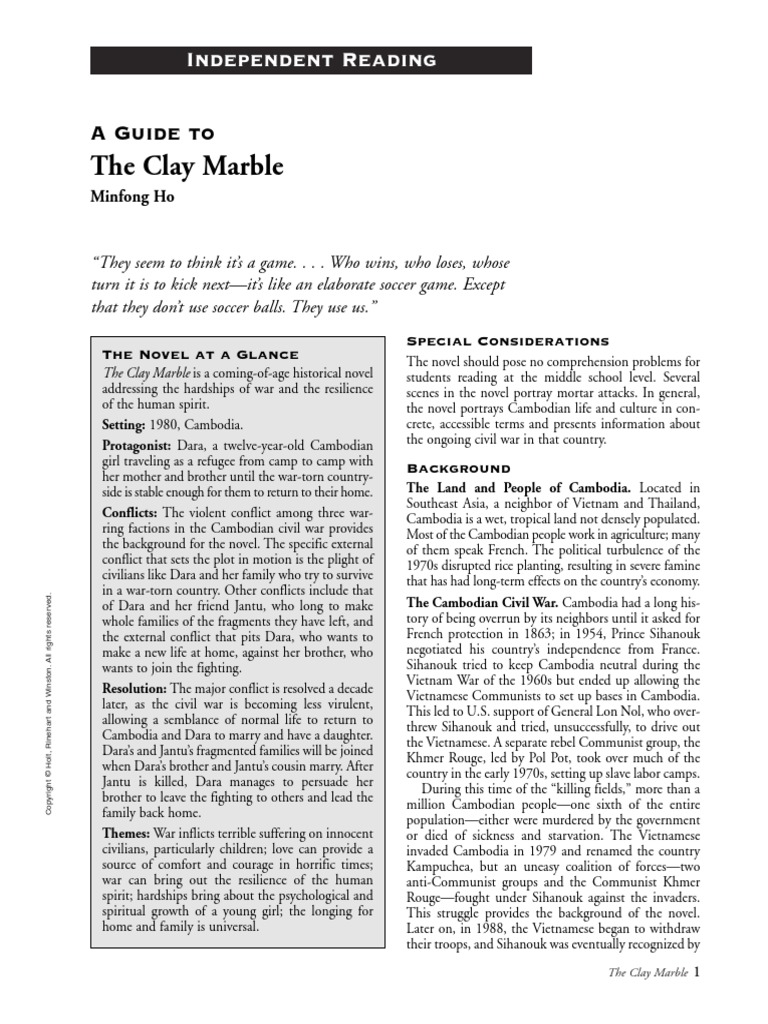 The Clay Marble Guide PDF | PDF | Cambodia | Violence