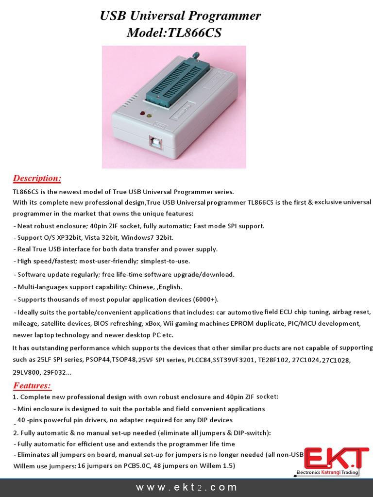 41 Programmer Bios Tl866cs | PDF | Flash Memory | Usb