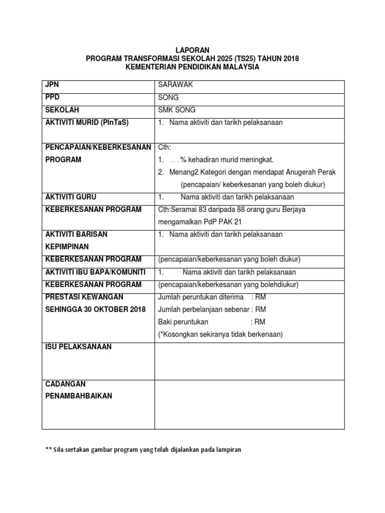 Laporan TS25 2018 | PDF