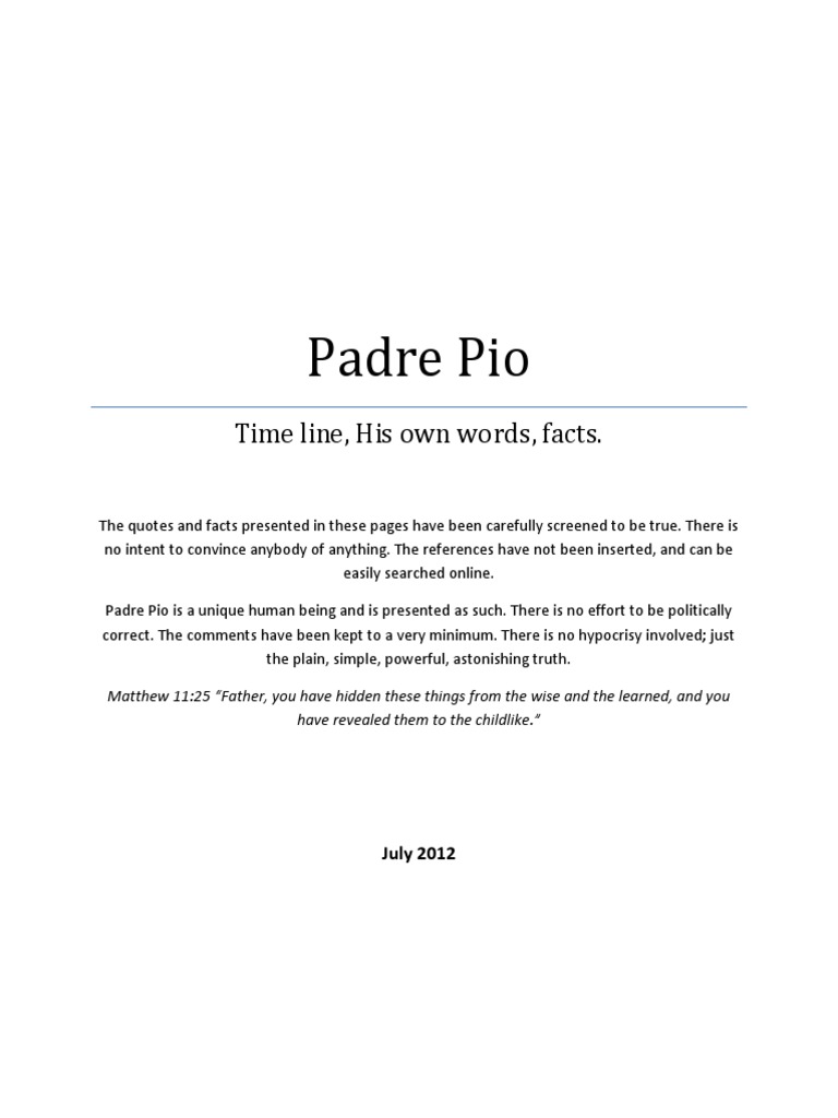 Padre Pio | PDF | Rosary | Christian Meditation