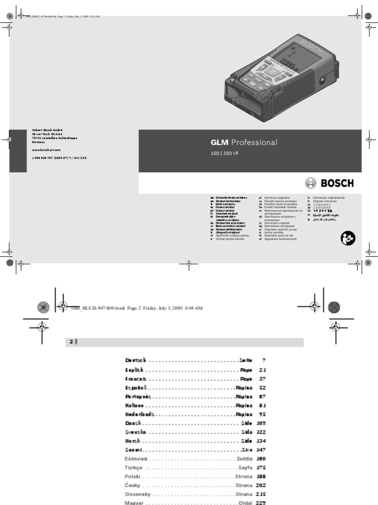 GLM 150 Professional - Manual PDF | PDF