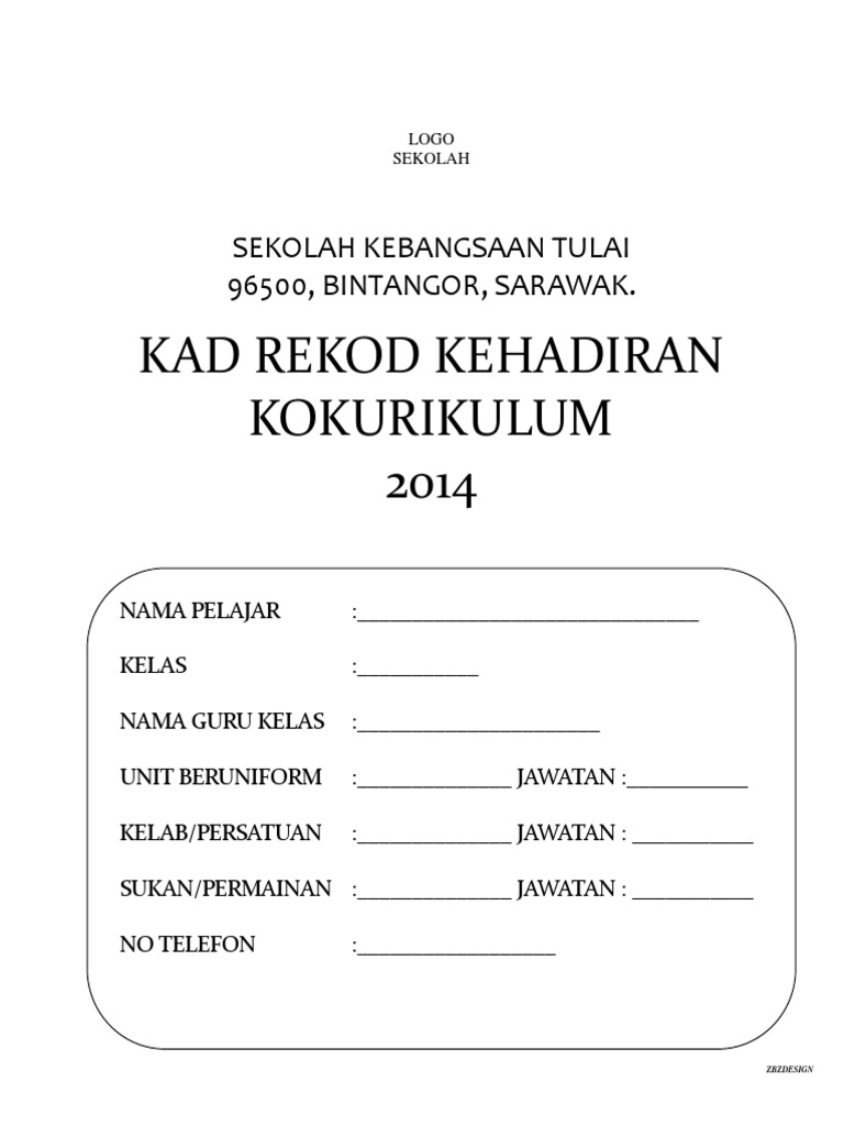 Kad Rekod Kehadiran Aktiviti Koko | PDF