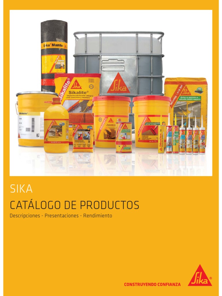 Catálogo de Productos Sika | PDF | Cemento | Epoxy