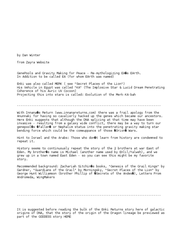 Dan Winter - Annunaki Genes PDF | PDF