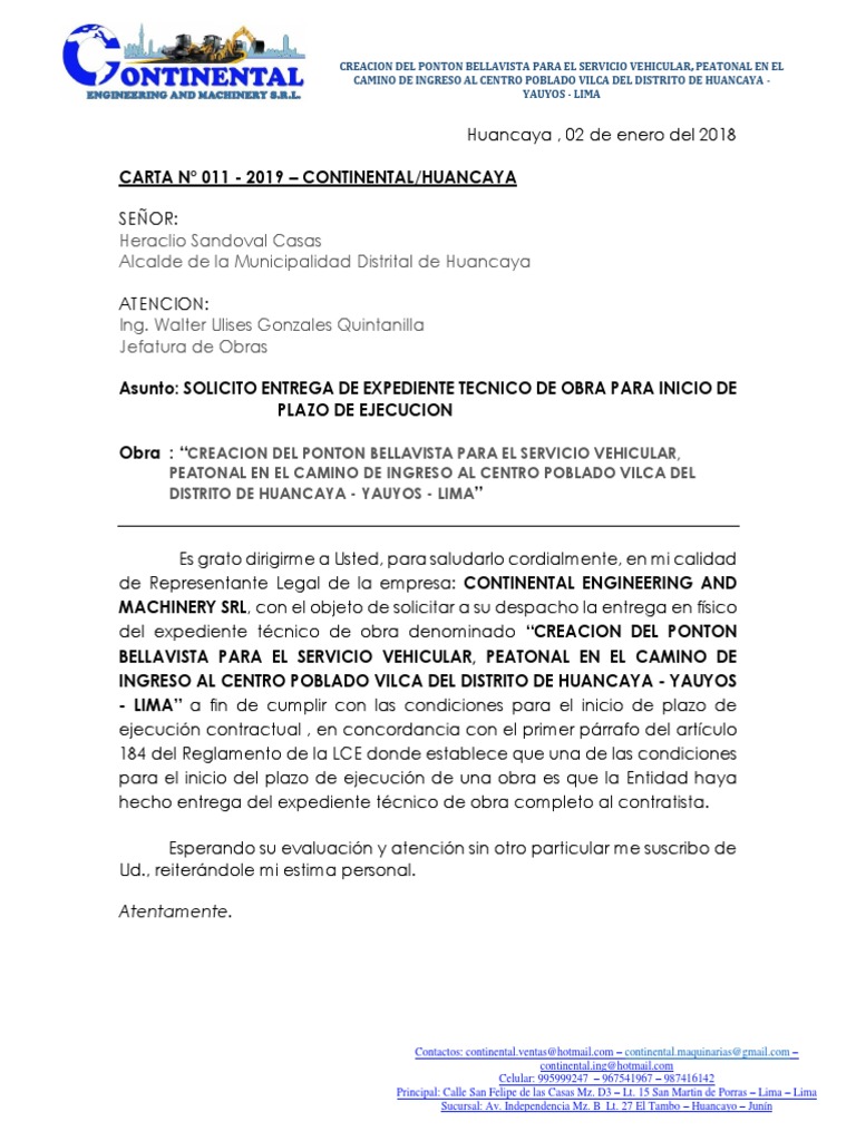 Cartas A para Firma de Contrato | PDF