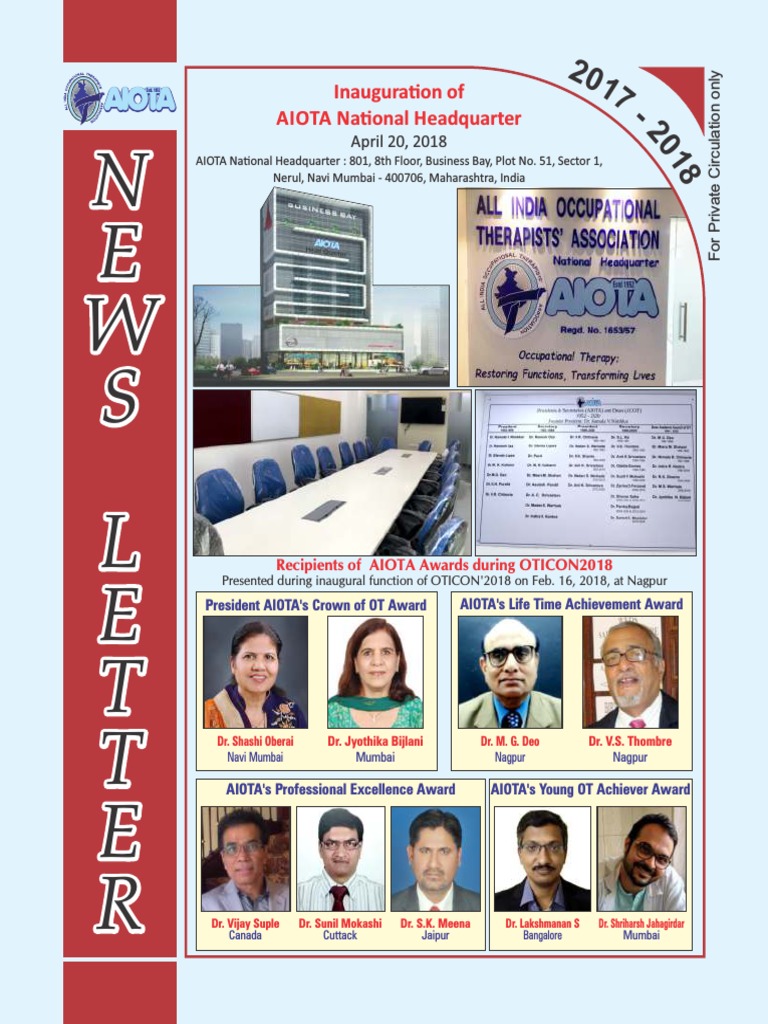 Newsletter 2017-2018 Final | PDF | Occupational Therapy | Physical Therapy