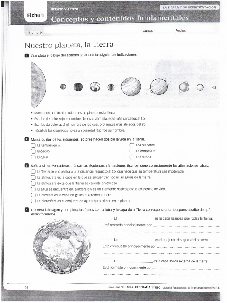 1o Eso | PDF | Atmósfera | Tierra
