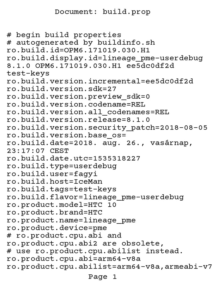 Build Prop PDF | PDF | Computing And Information Technology