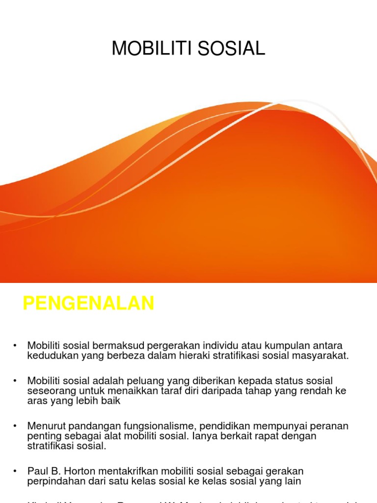 Mobiliti Sosial Edited | PDF