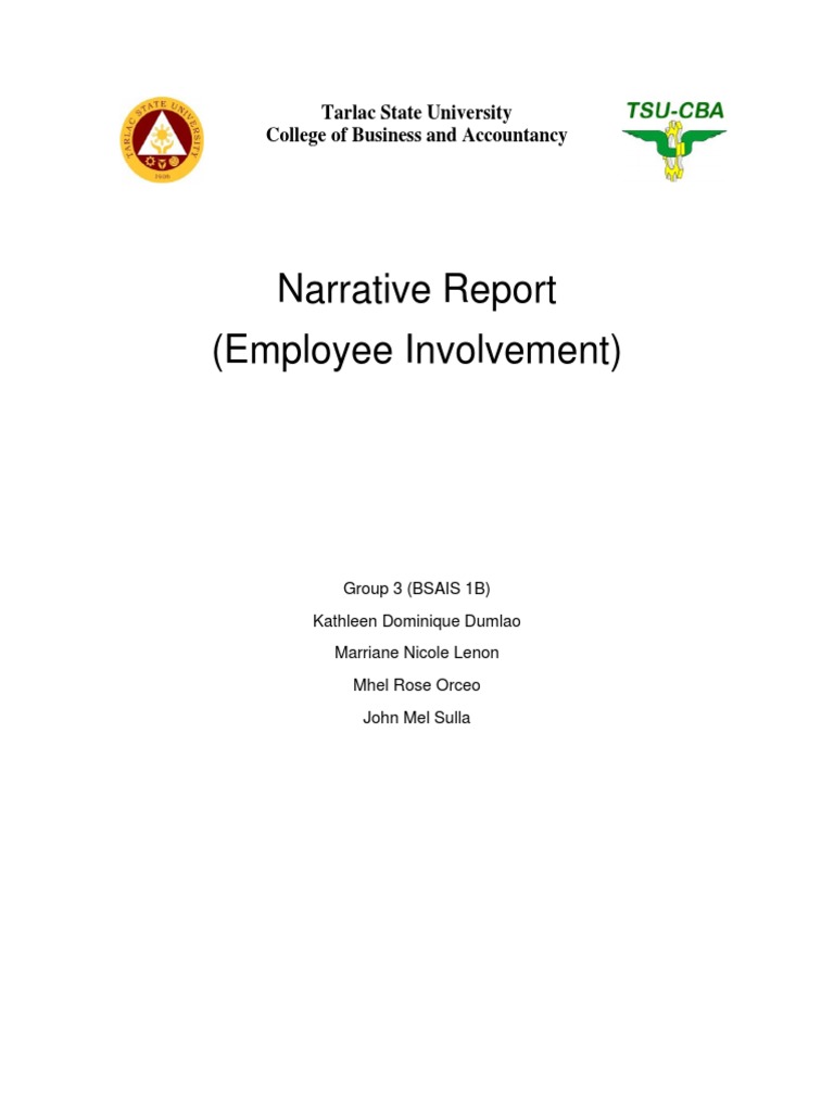 Employee Involvement Group 3 Narrative Report | PDF | Motivation ...