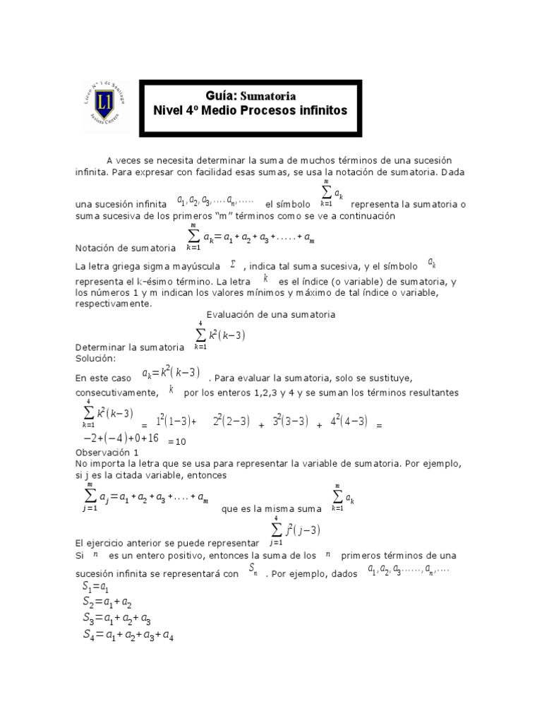 Guia de Procesos Infinitos | PDF