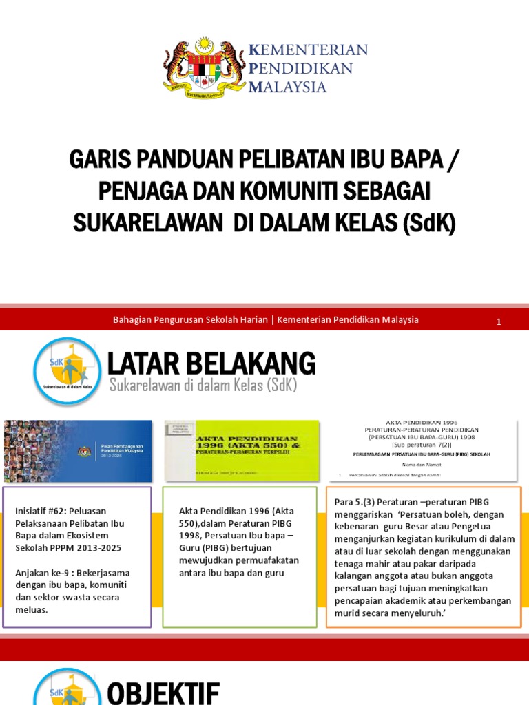 Final Slaid Pembentangan Pibk Dan Garis Panduan Pelibatan Ibu Bapa (SDK ...