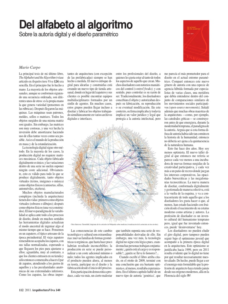 Mario Carpo PDF | PDF | Diseño | Matriz (Matemáticas)