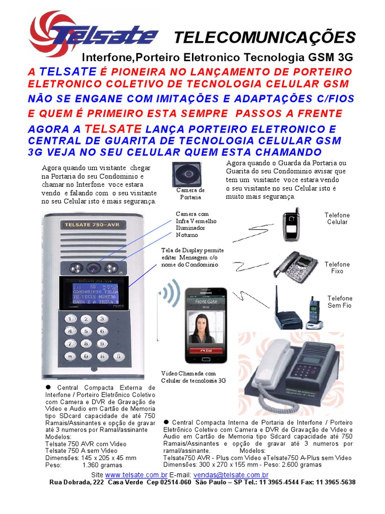 Modelo Interfone para Condomínios | PDF | Celulares | Câmera