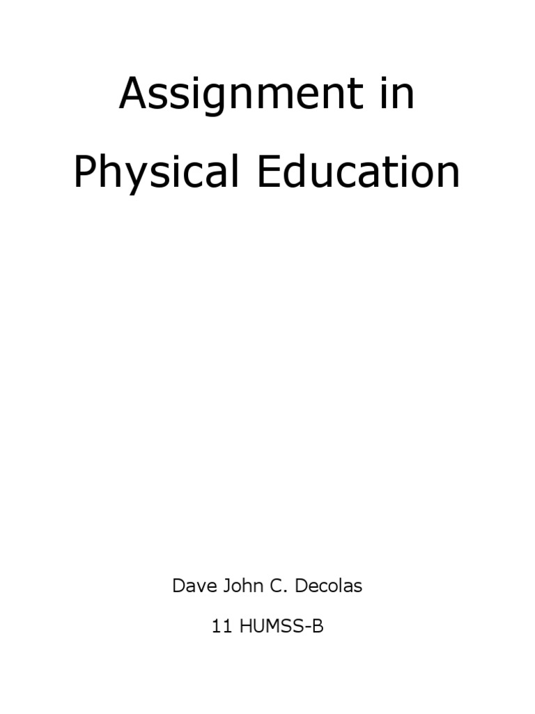 Assignment in Physical Education | PDF | Ballroom Dance | Dance Music