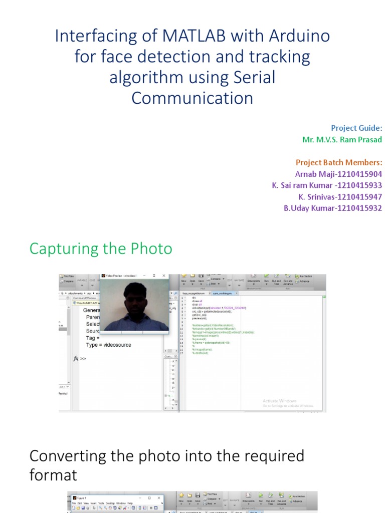 Interfacing of MATLAB With Arduino For Face Detection and Tracking Algorithm Using Serial ...