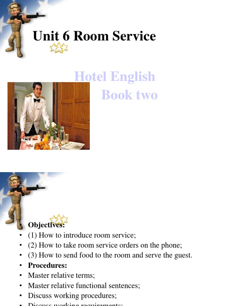 Room Service Procedures and Practices | PDF | Hotel | Waiting Staff