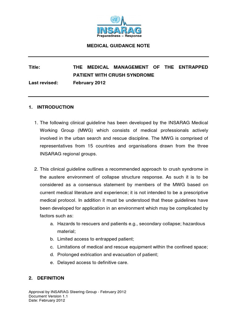 Medical Management of Crush Syndrome | PDF | Intravenous Therapy ...