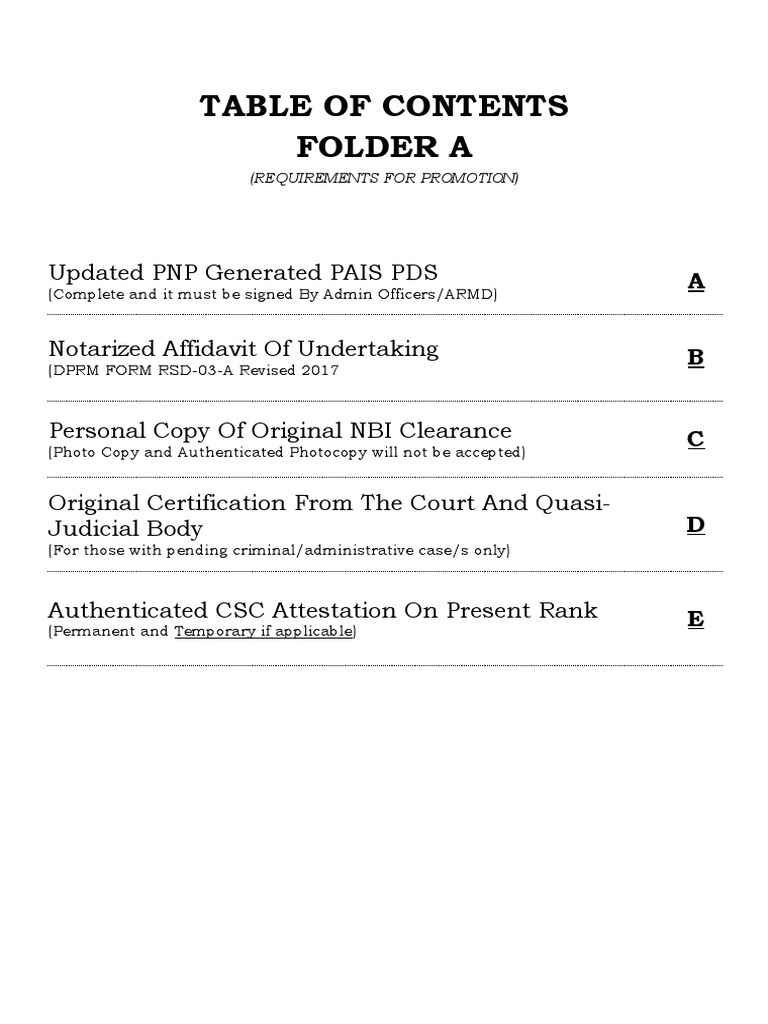 Folder A: Updated PNP Generated PAIS PDS | PDF