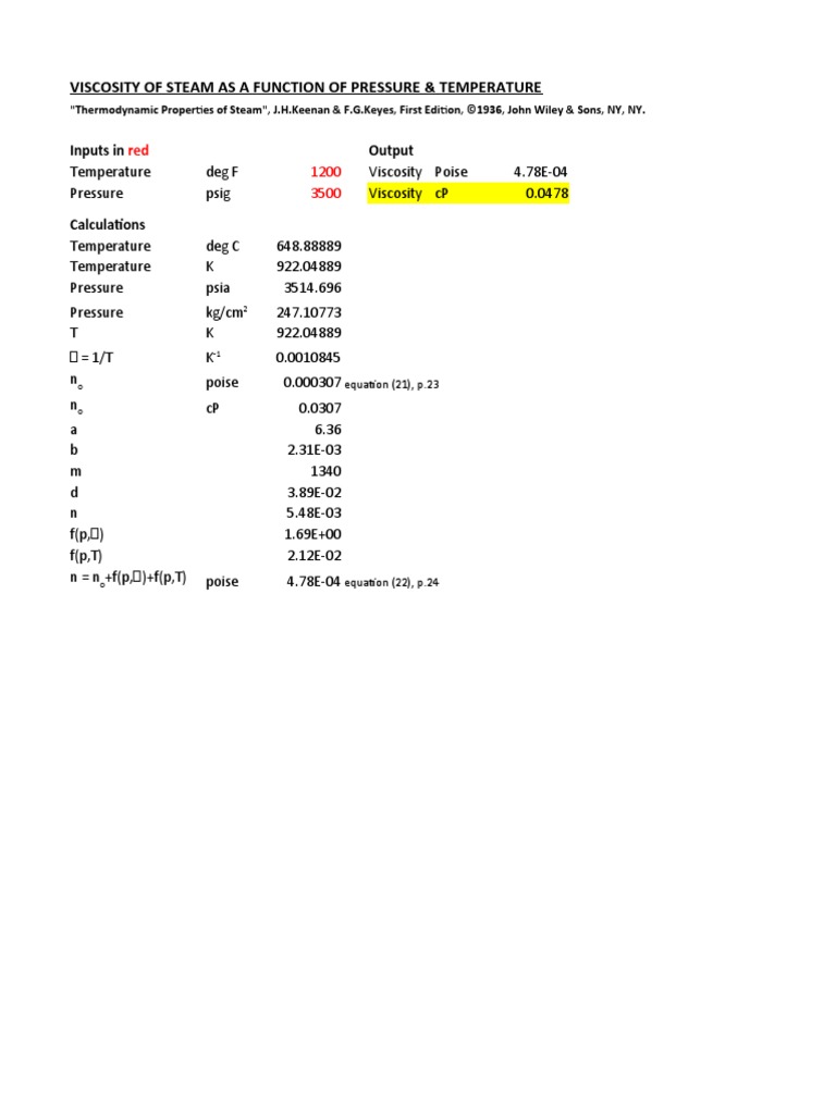 Steam Viscosity | PDF