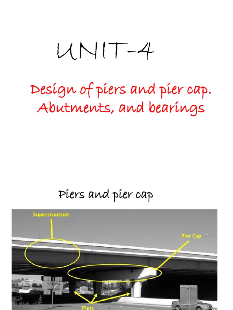 Piers and Pier Caps in Bridge Design | PDF