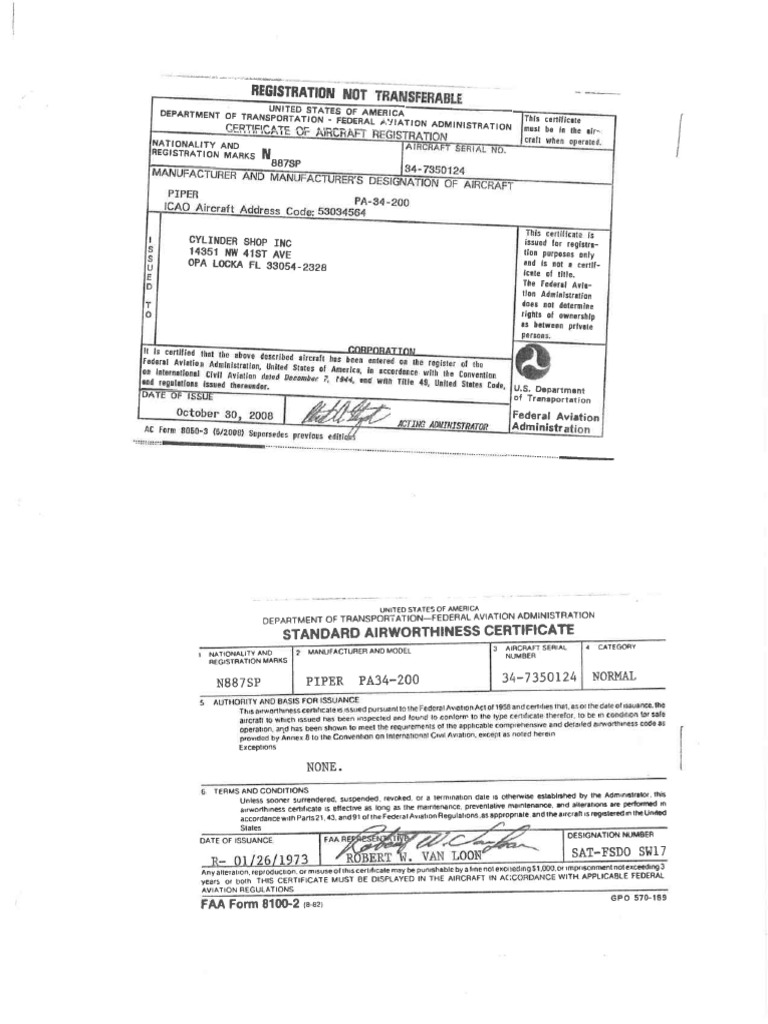 Piper Seneca 1972 POH PDF | PDF | Landing Gear | Relay