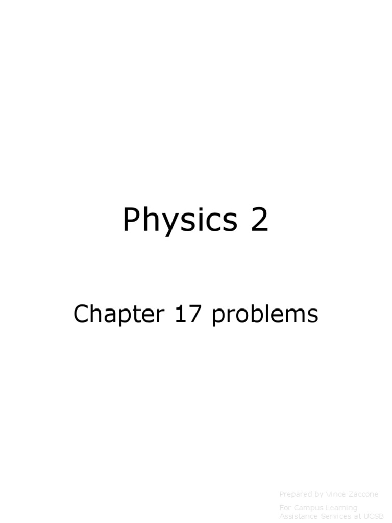 Physics 2 Ch17 Problems | PDF
