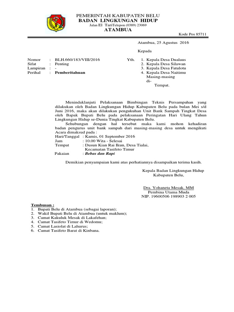 Surat Pemberitahuan Pengukuhan | PDF