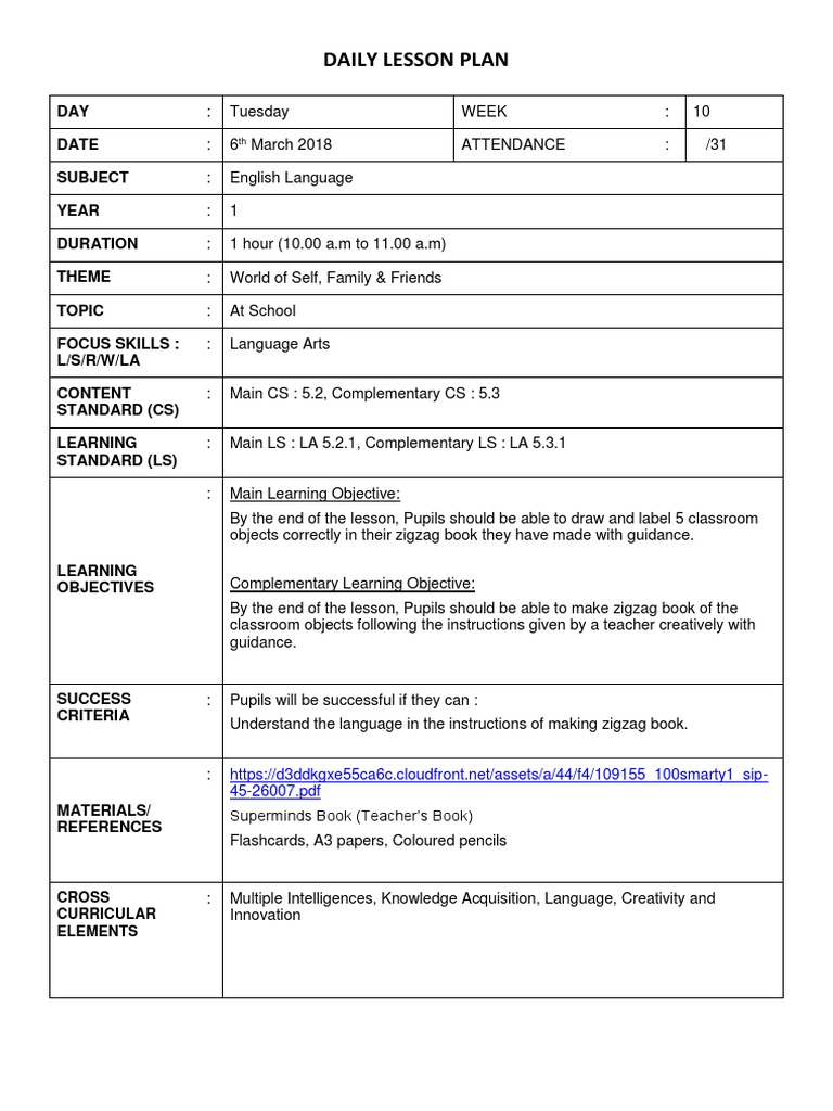 Lesson Plan Template Cefr 2018 | PDF | Lesson Plan | Teachers