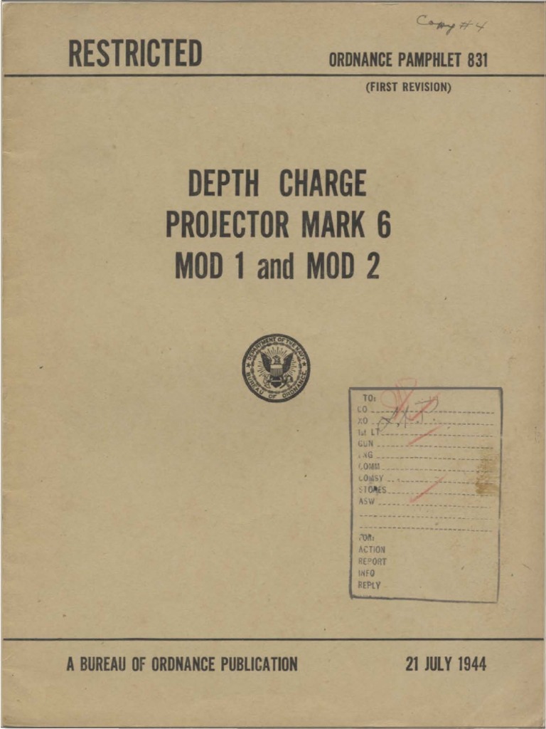 OP 831 - Ordnance Pamphlet 831-Depth-Charge-Projector-Mark-6-Mod-1-and ...
