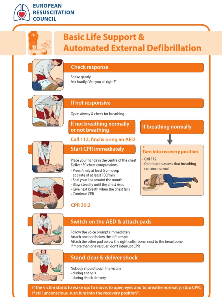 European Resuscitation Council Algorithm Posters | Cardiopulmonary ...
