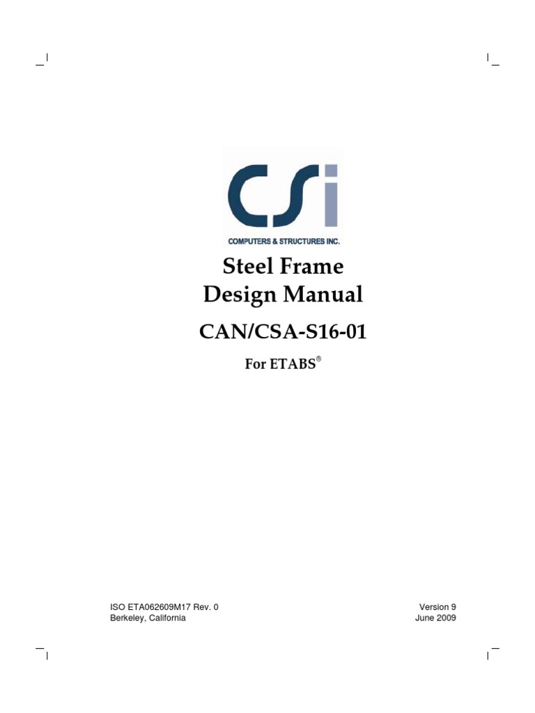SFD Csa S16 01 PDF | PDF | Bending | Buckling