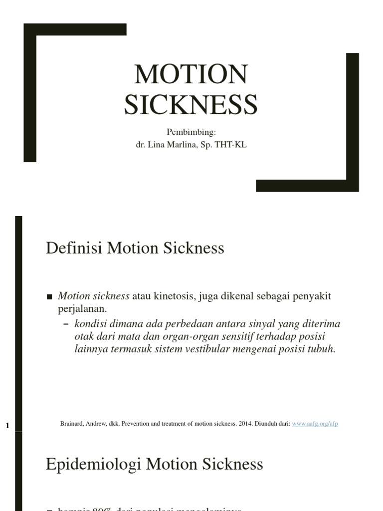 Tatalaksana dan Pencegahan Motion Sickness | PDF | Kesehatan Holistik