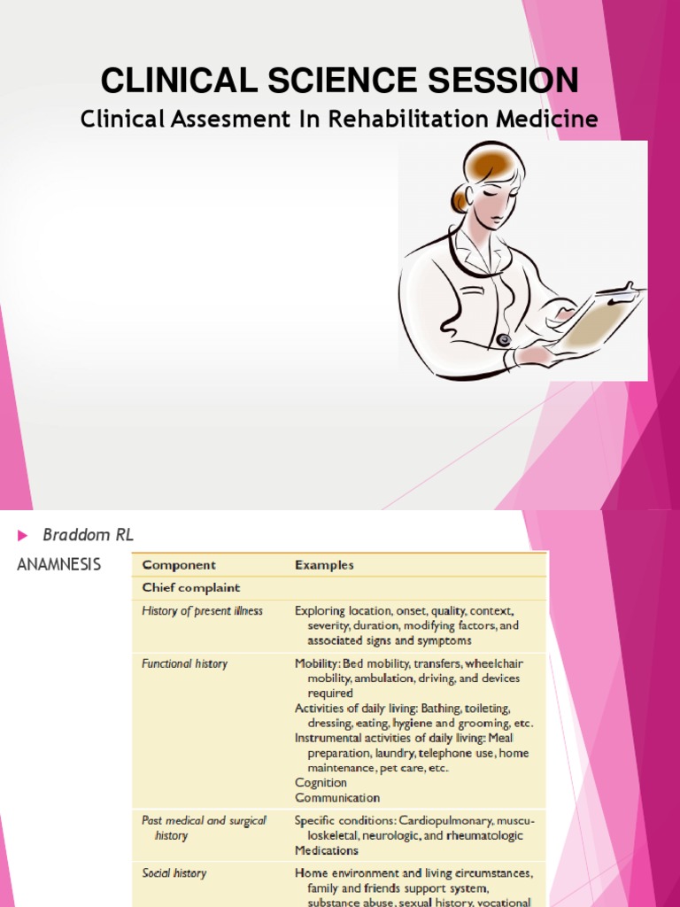 Clinical Science Session: Clinical Assesment in Rehabilitation Medicine ...