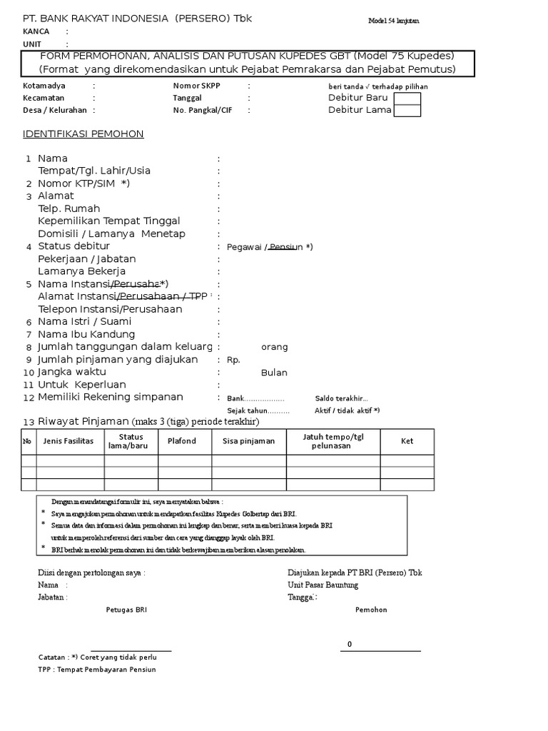 Form An Pinjaman | PDF