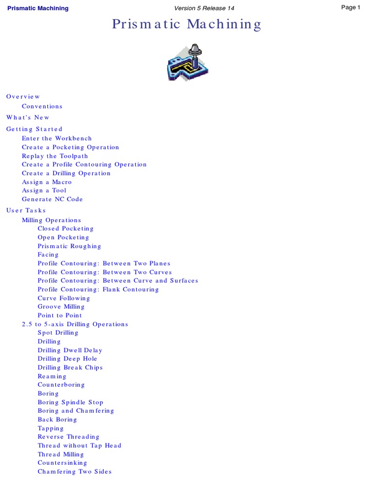 Prismatic Machining: What's New Getting Started | PDF | Machining ...
