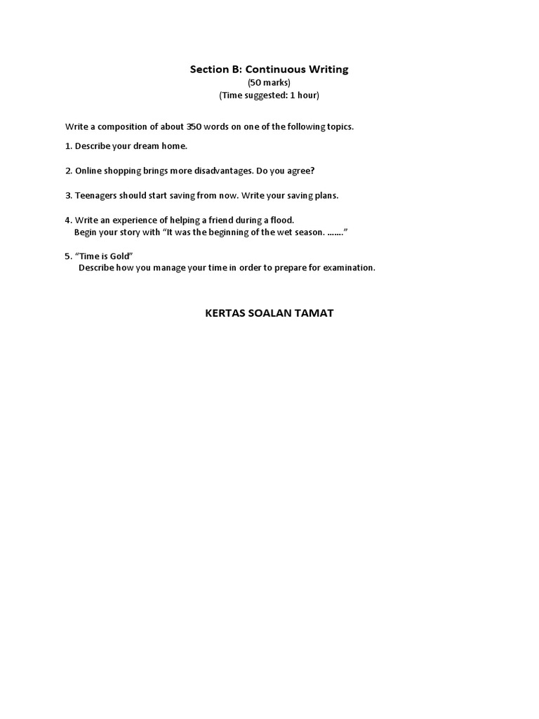 Continuous Writing | PDF