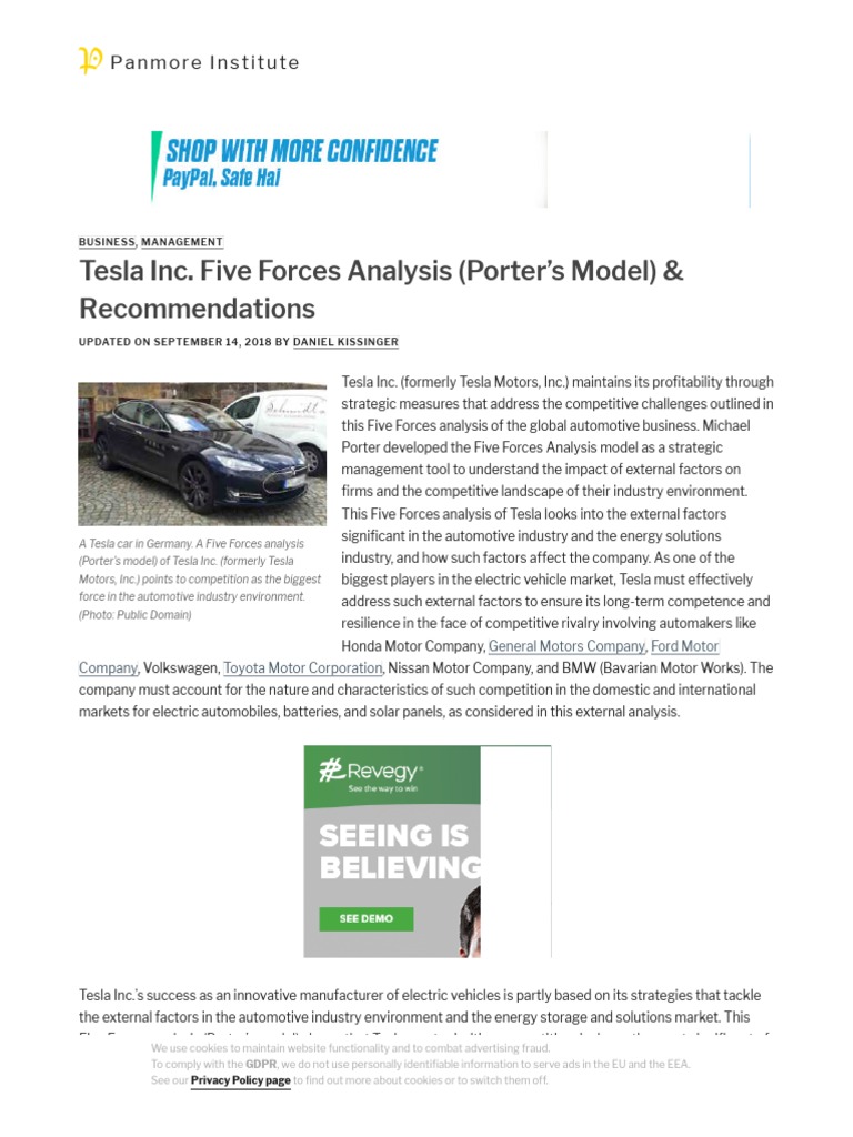 Tesla Inc. Five Forces Analysis (Porter’s Model) & Recommendations ...