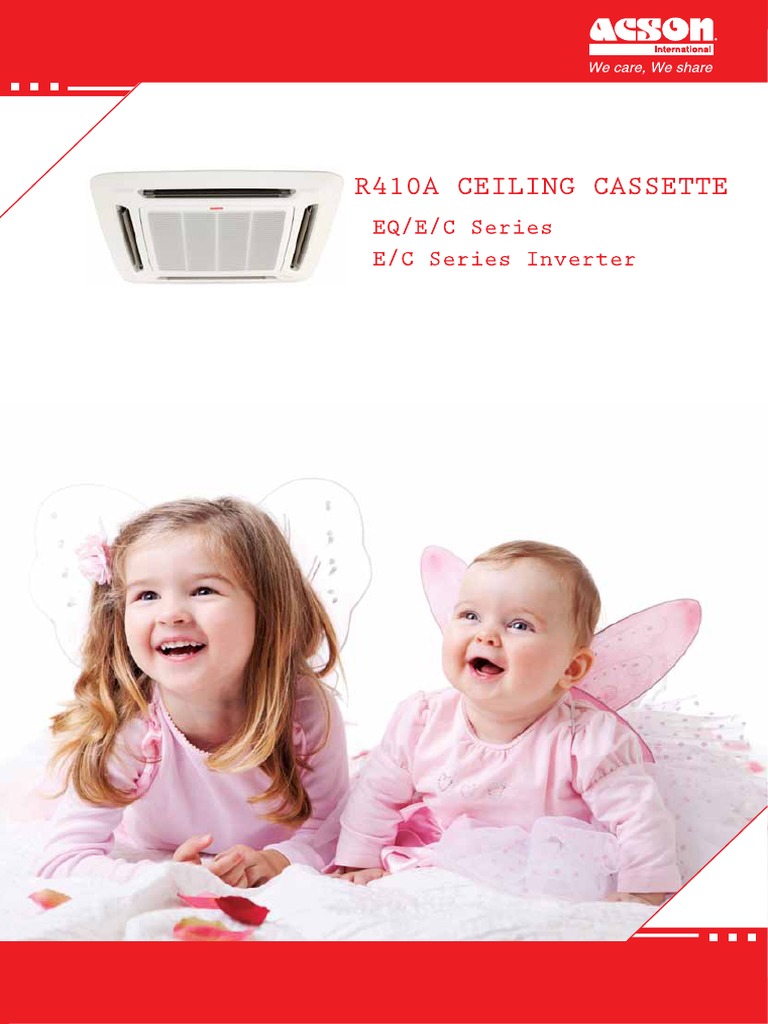 Acson Catalogue R410A Ceiling Cassette Series (1203) - 0 | PDF | Gases ...