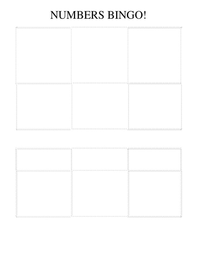 A Numerical Bingo Game Featuring Numbers from Eleven to Twenty Arranged ...