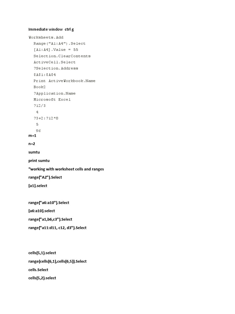 Vba Sta | PDF | Integer (Computer Science) | Microsoft Excel