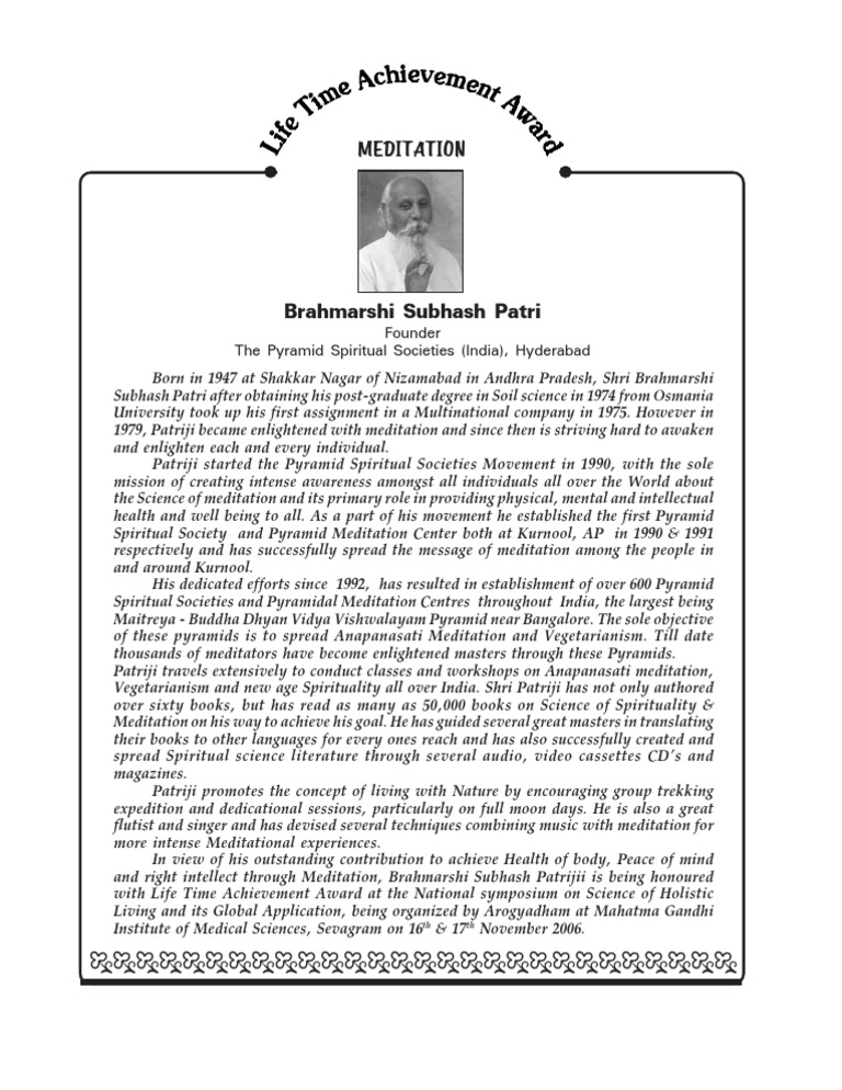 Life Time - Subhash Patri | PDF | Meditation | Spirituality