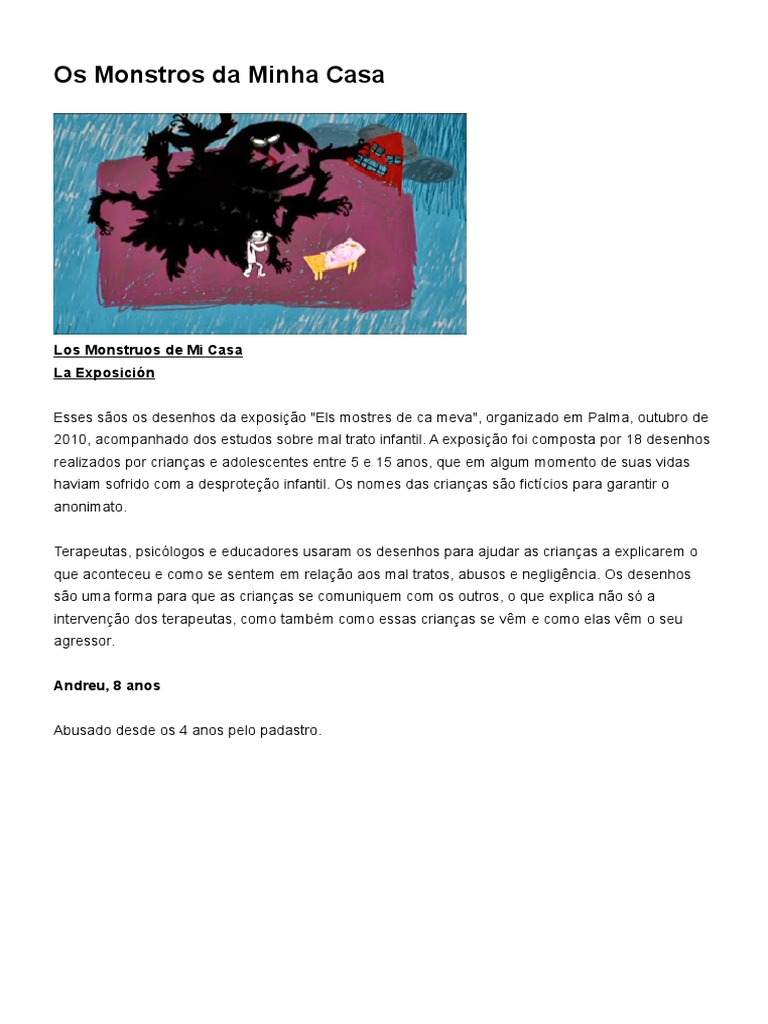 Os Monstros de Minha Casa | PDF | Família | Violência doméstica