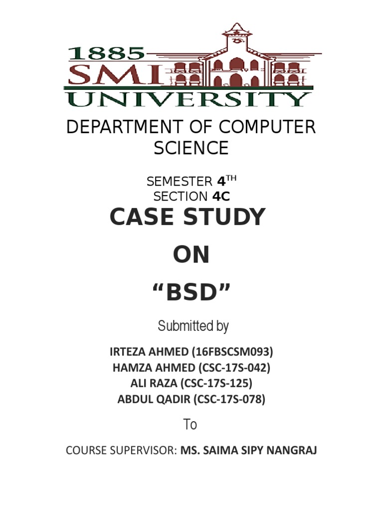 Case Study | PDF | Berkeley Software Distribution | Computer File
