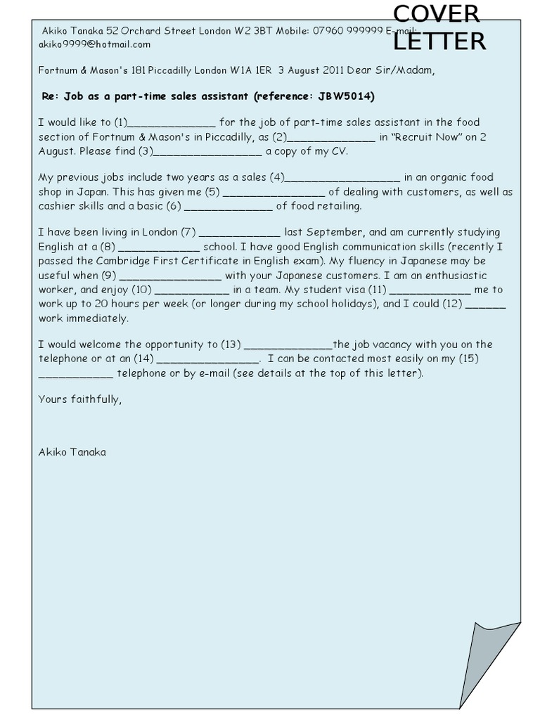 Cover Letter Fun Activities Games 25110 | PDF